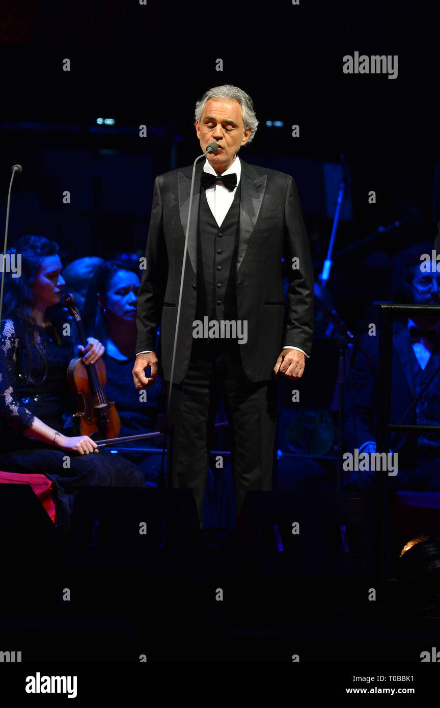 Andrea Bocelli performs at American Airlines Arena on Valentine’s Day Featuring: Andrea Bocelli ...