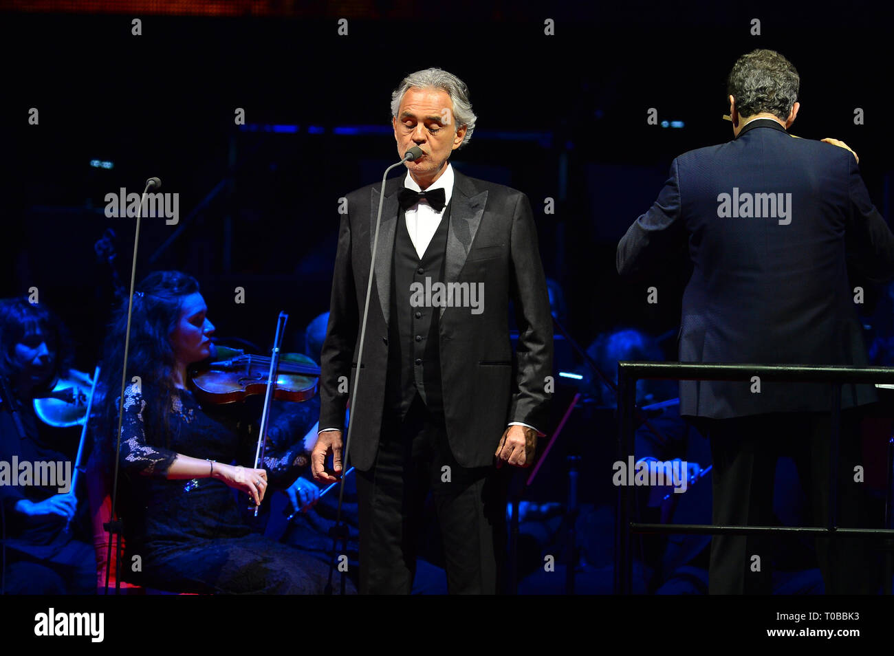 Andrea Bocelli performs at American Airlines Arena on Valentine’s Day Featuring: Andrea Bocelli ...