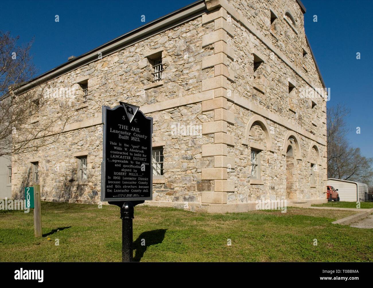 Old Lancaster Jail sign, South Carolina, USA Stock Photo - Alamy