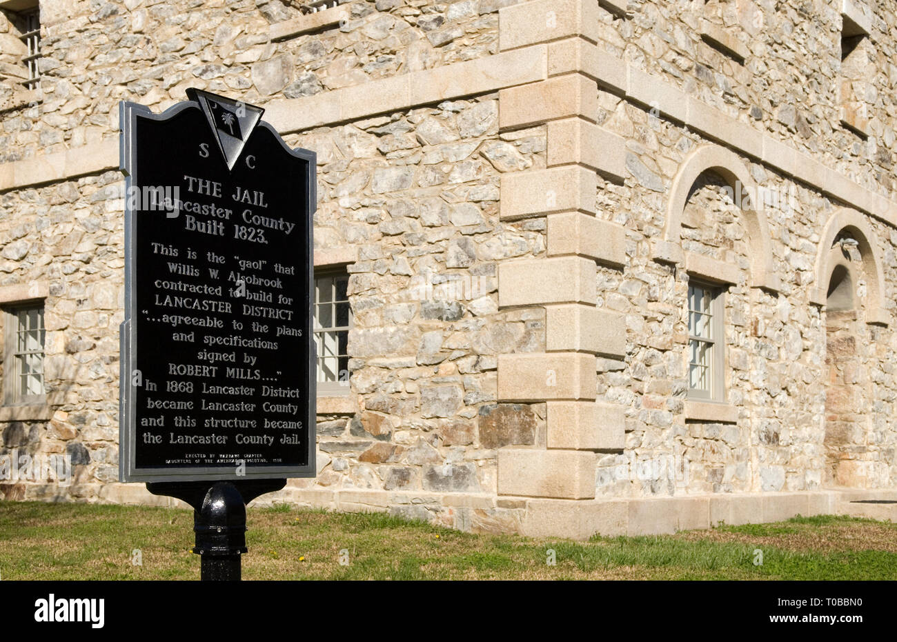 Old Lancaster Jail sign, South Carolina, USA Stock Photo - Alamy