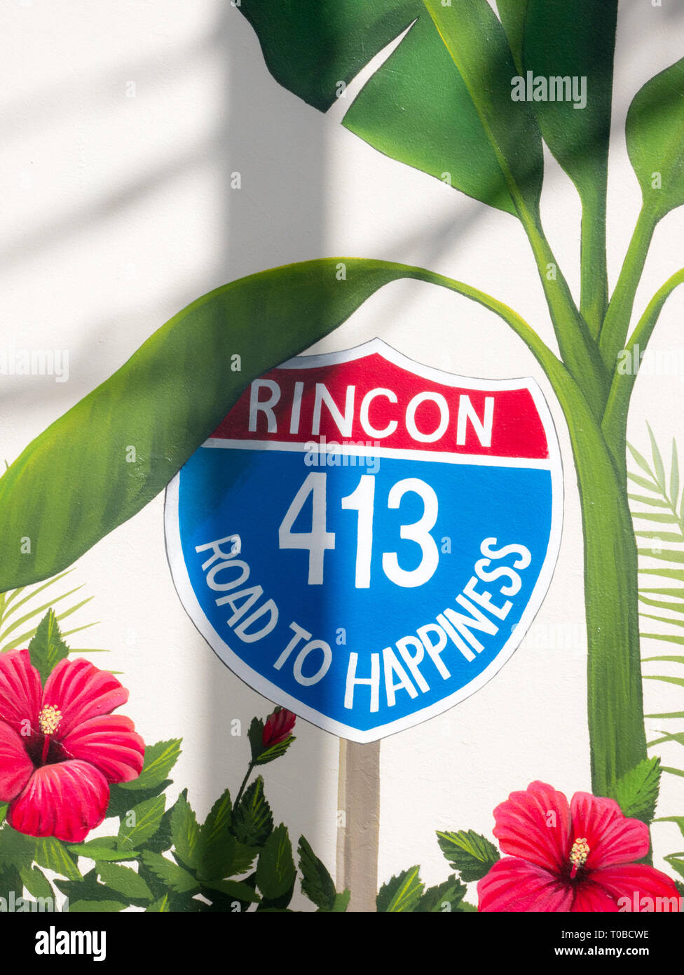 Puerto rico beach sign hi-res stock photography and images - Alamy