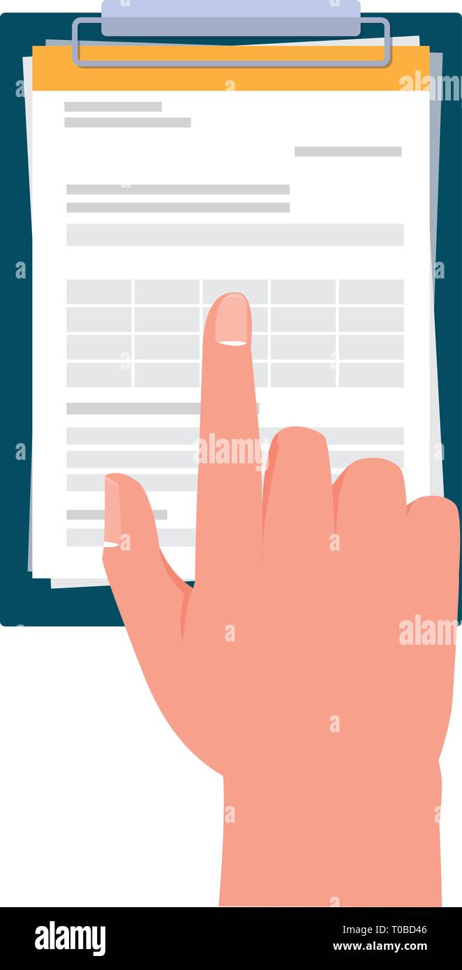 hand with checklist clipboard vector illustration design Stock Vector ...
