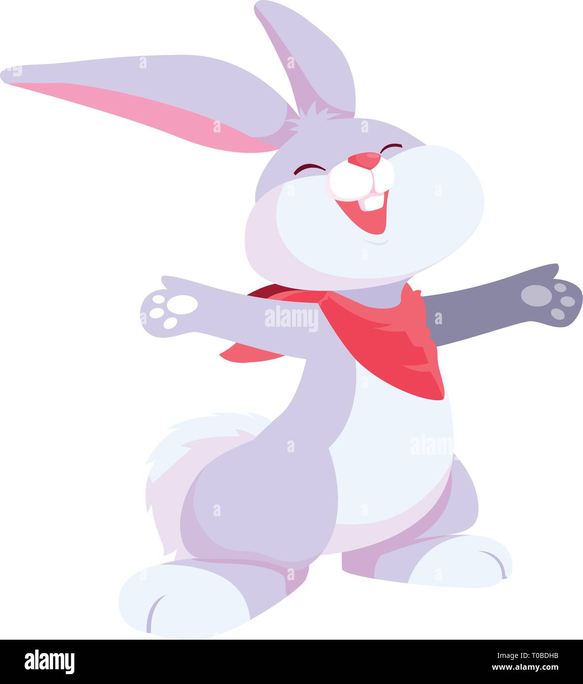 cute rabbit easter character vector illustration design Stock Vector Image & Art - Alamy