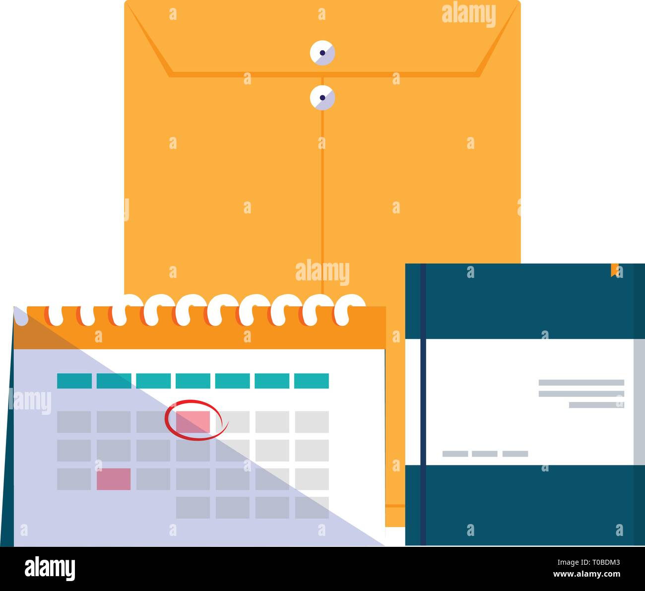 manila envelope with statistics documents vector illustration design ...