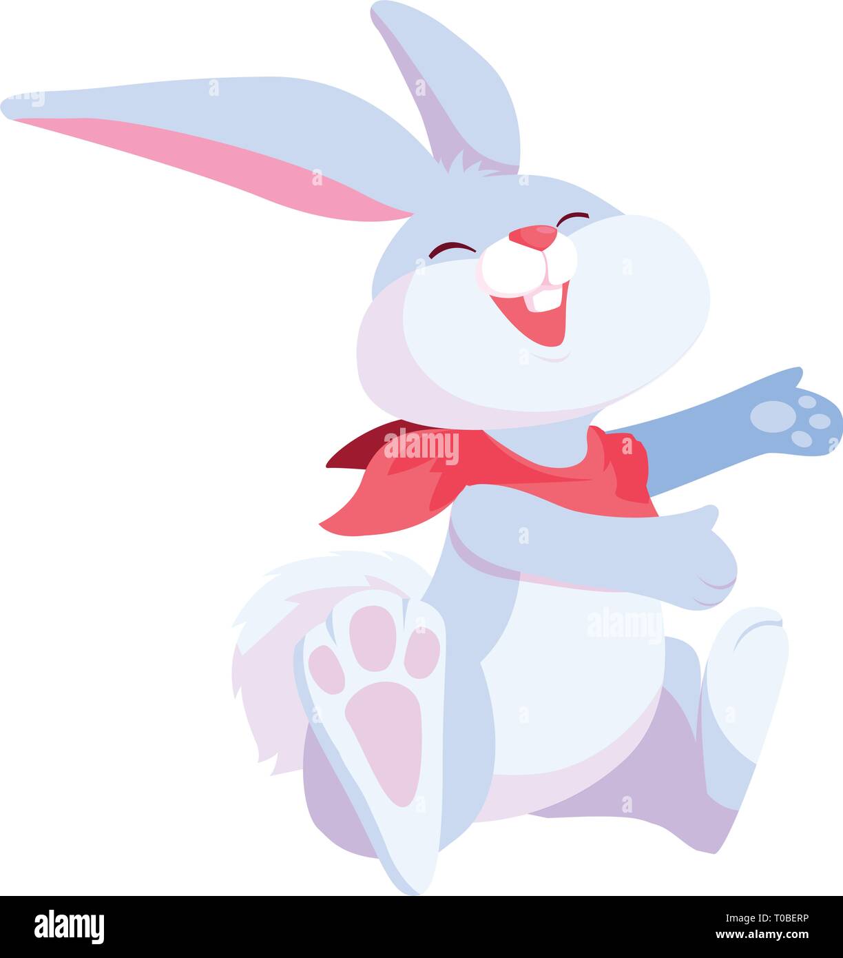 cute rabbit easter character vector illustration design Stock Vector Image & Art - Alamy