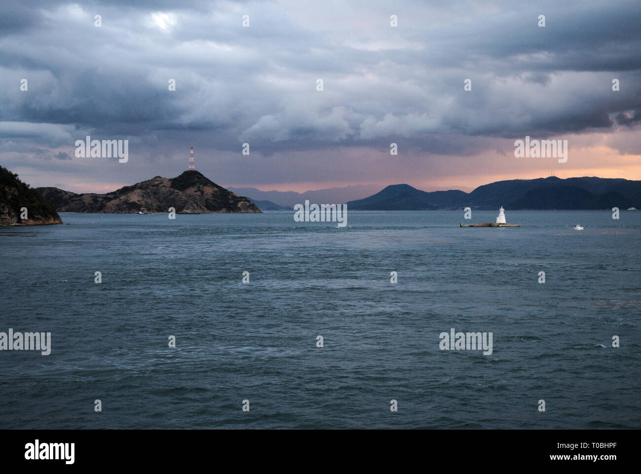 Traveling by ferry between Uno Port, Okayama Prefecture on Honshu to ...