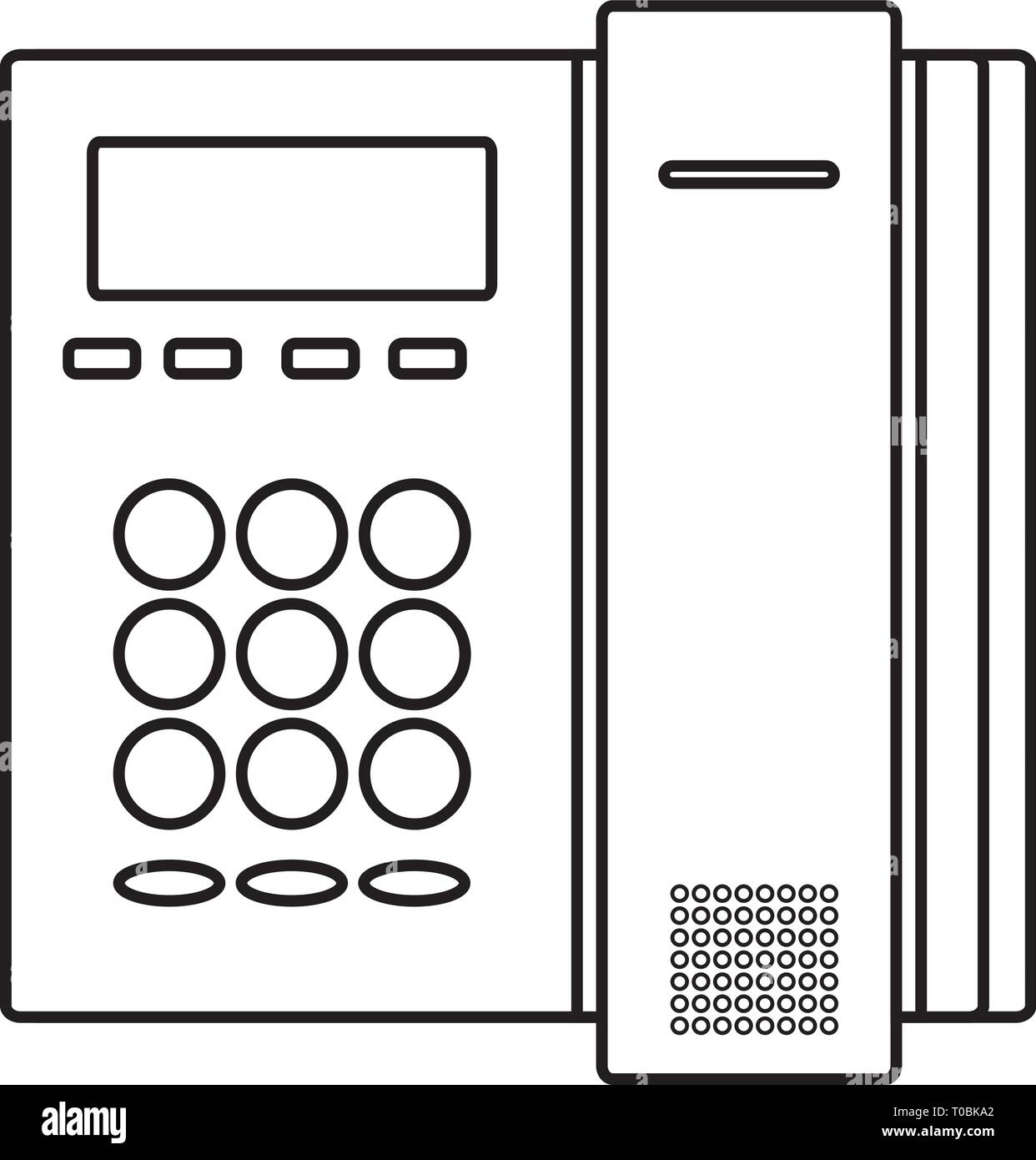 digital telephone office icon vector illustration design Stock Vector ...