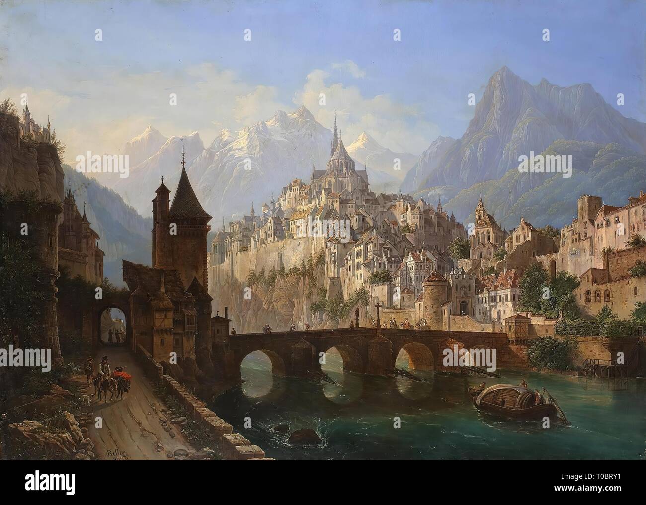 'Landscape with a Castle'. Germany, 1843. Dimensions: 91x127 cm. Museum ...