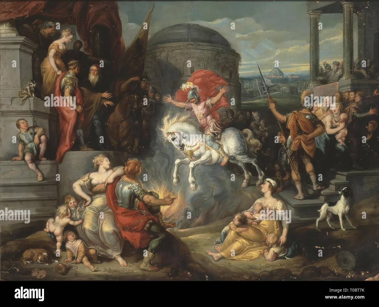 'Feat of Marcus Curtius'. Flanders, 1641. Dimensions: 66,5x87,5 cm ...