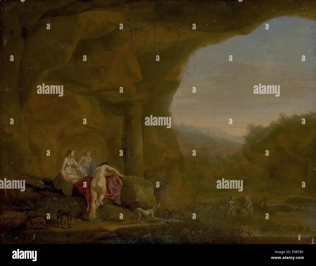 'Nymphs in a Grotto'. Holland, 1648. Dimensions: 28,5x37 cm. Museum ...