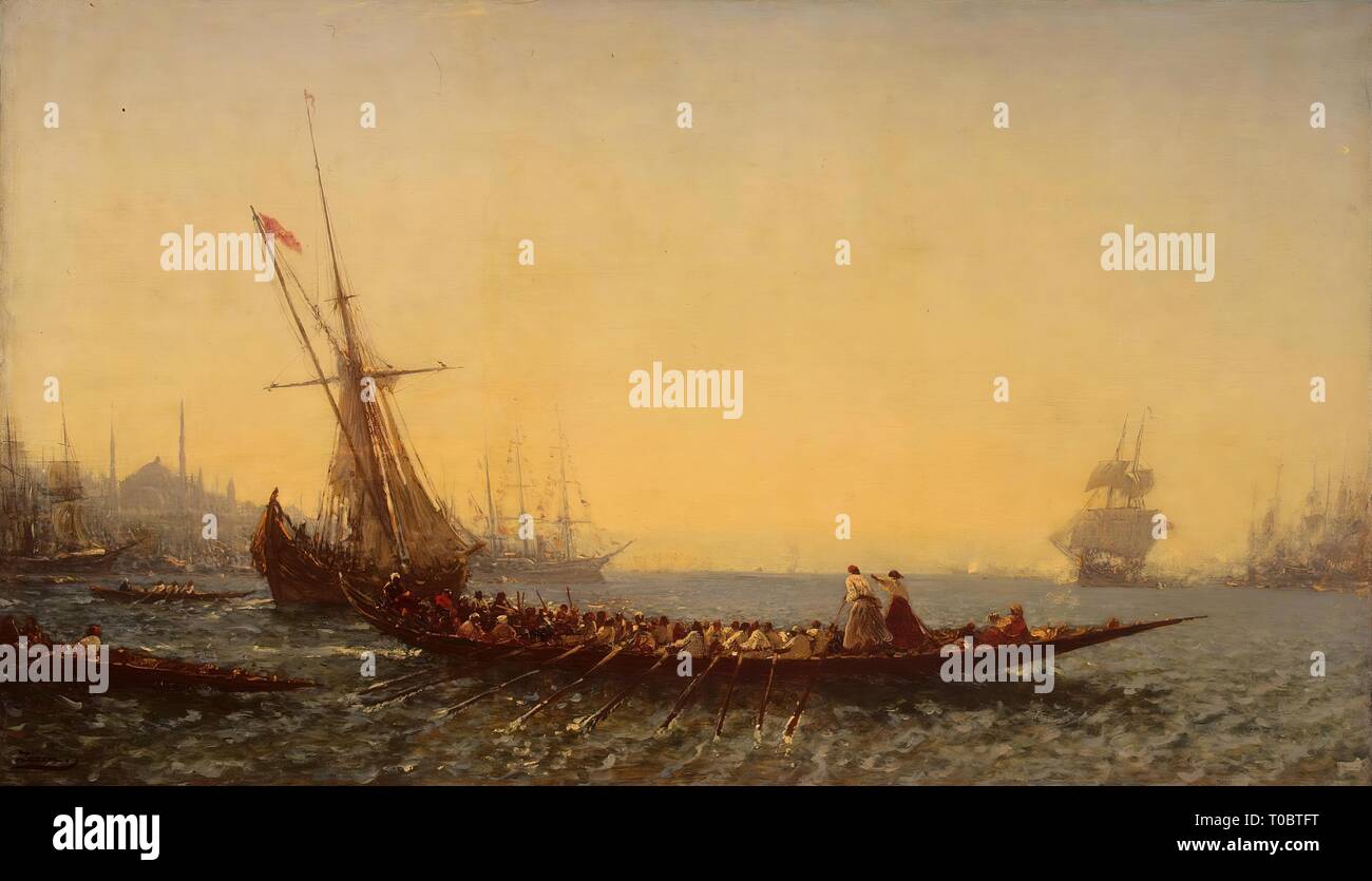 'Harbour at Constantinople'. France, 1880s. Dimensions: 82x142 cm ...
