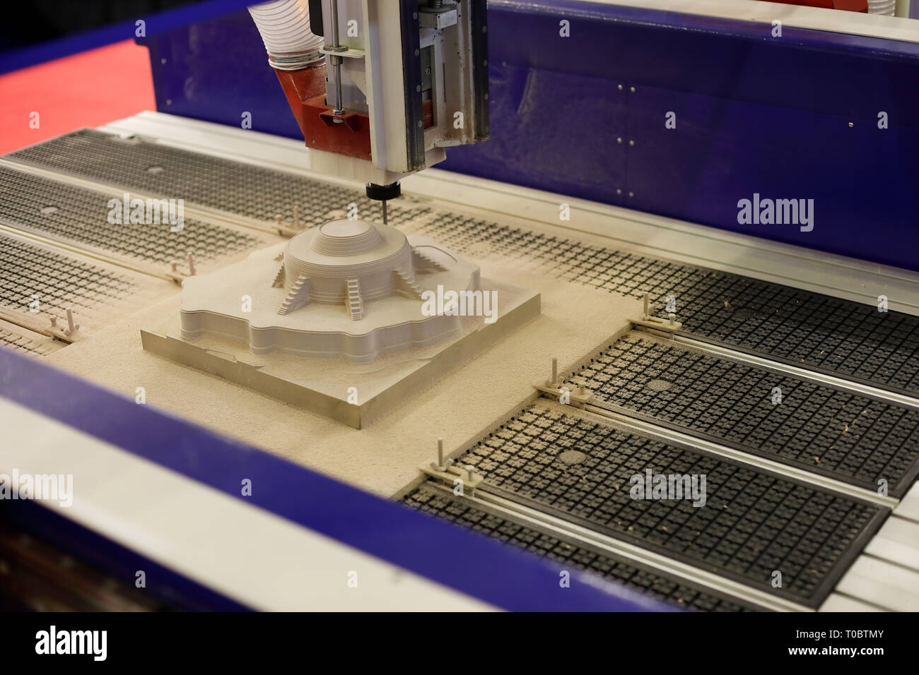 Cnc Milling Machining Center In A Process Of Cutting The Injection Mold