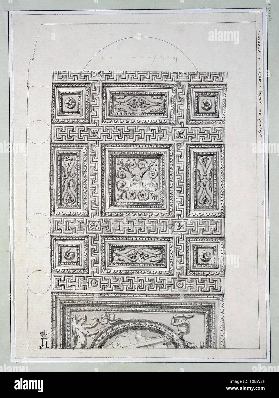 'Copy of Plafond of Entrance Portico by Baldassare Peruzzi in the ...