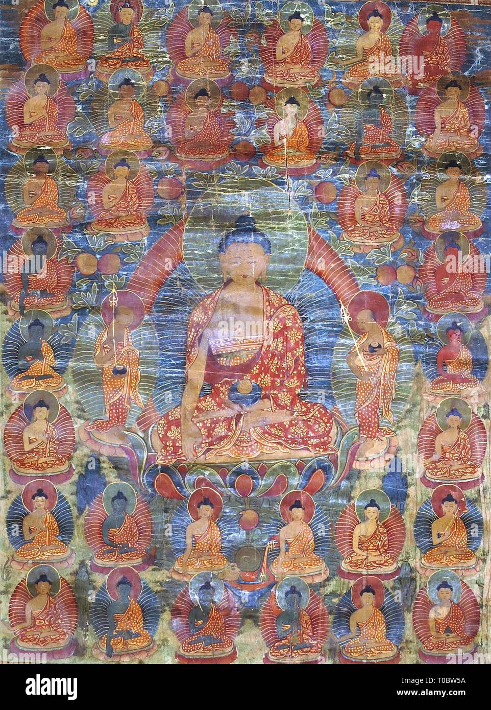 '35 Buddhas of Repentance'. Tibet, 18th century. Dimensions: 63x47 cm ...