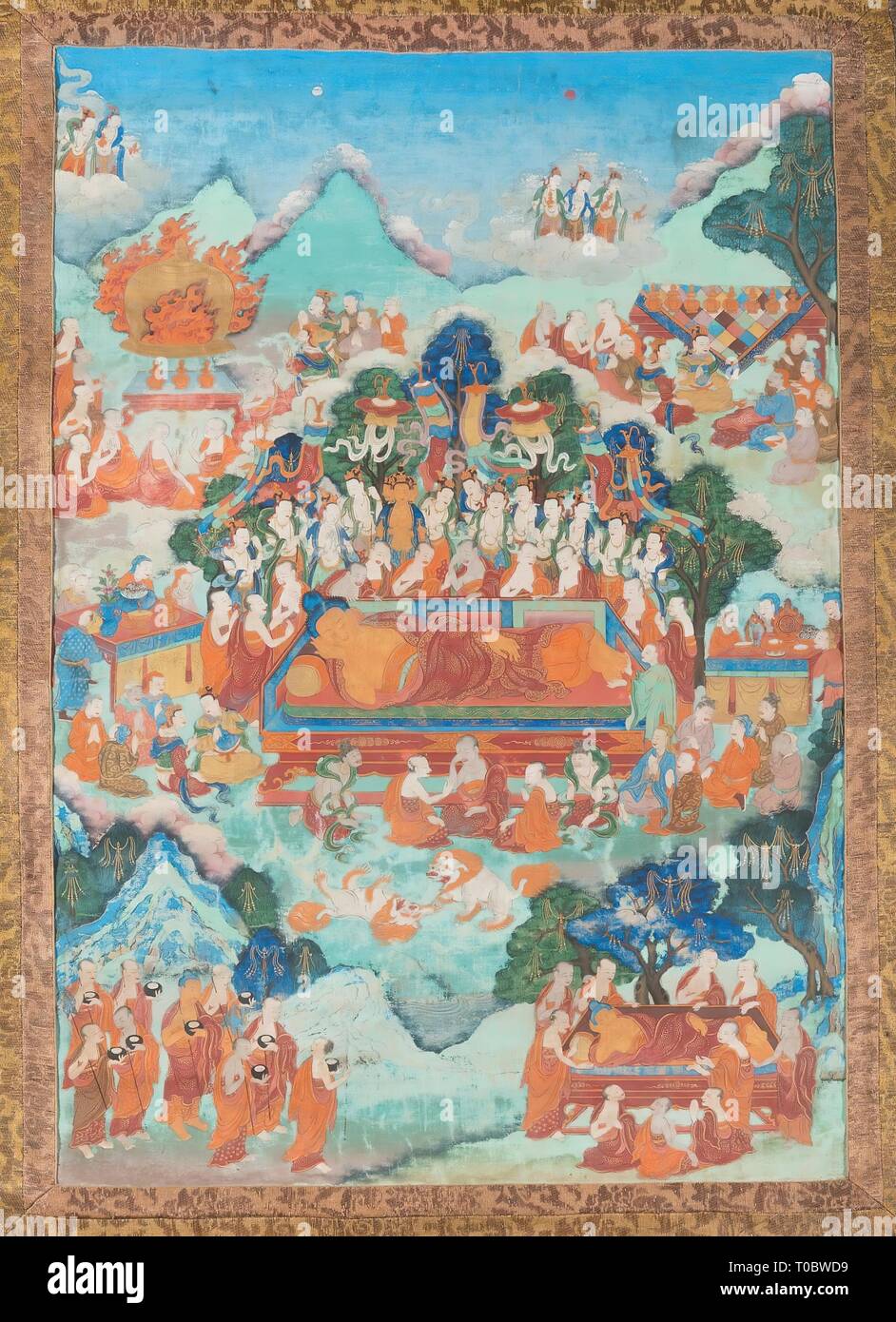 'Mahaparinirvana of the Buddha'. China, Mid-19th century. Dimensions ...