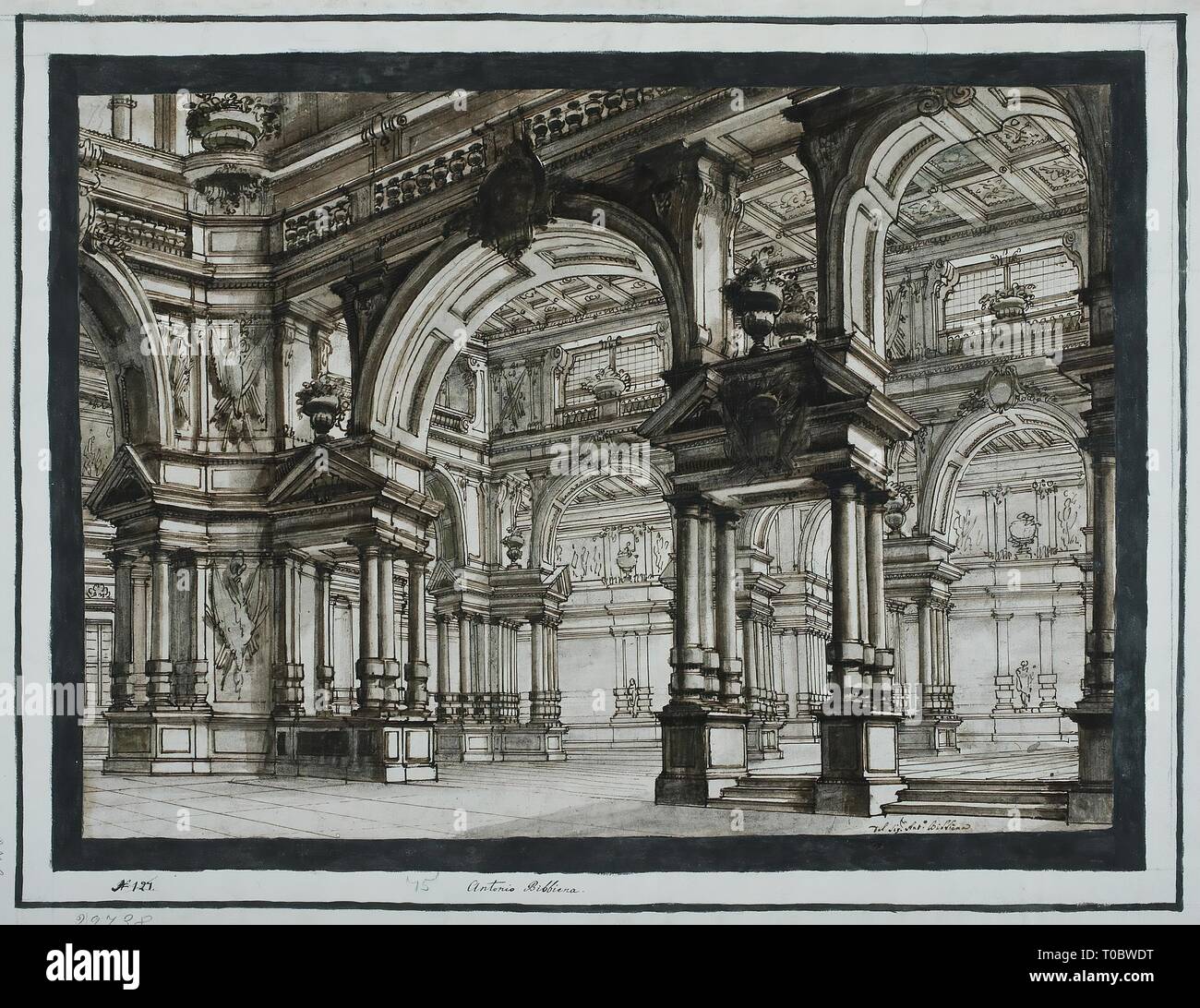 'Interior of a Palace Hall'. Italy, Between 1720 and 1774. Dimensions ...