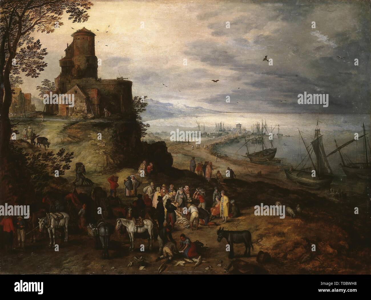 'Fish Market (Calling the Apostoles Peter and Andrew)'. Flanders, Circa ...