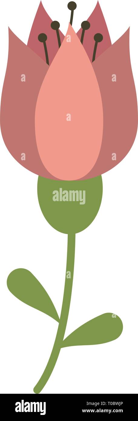 Beautiful flower cartoon isolated Stock Vector Image & Art - Alamy