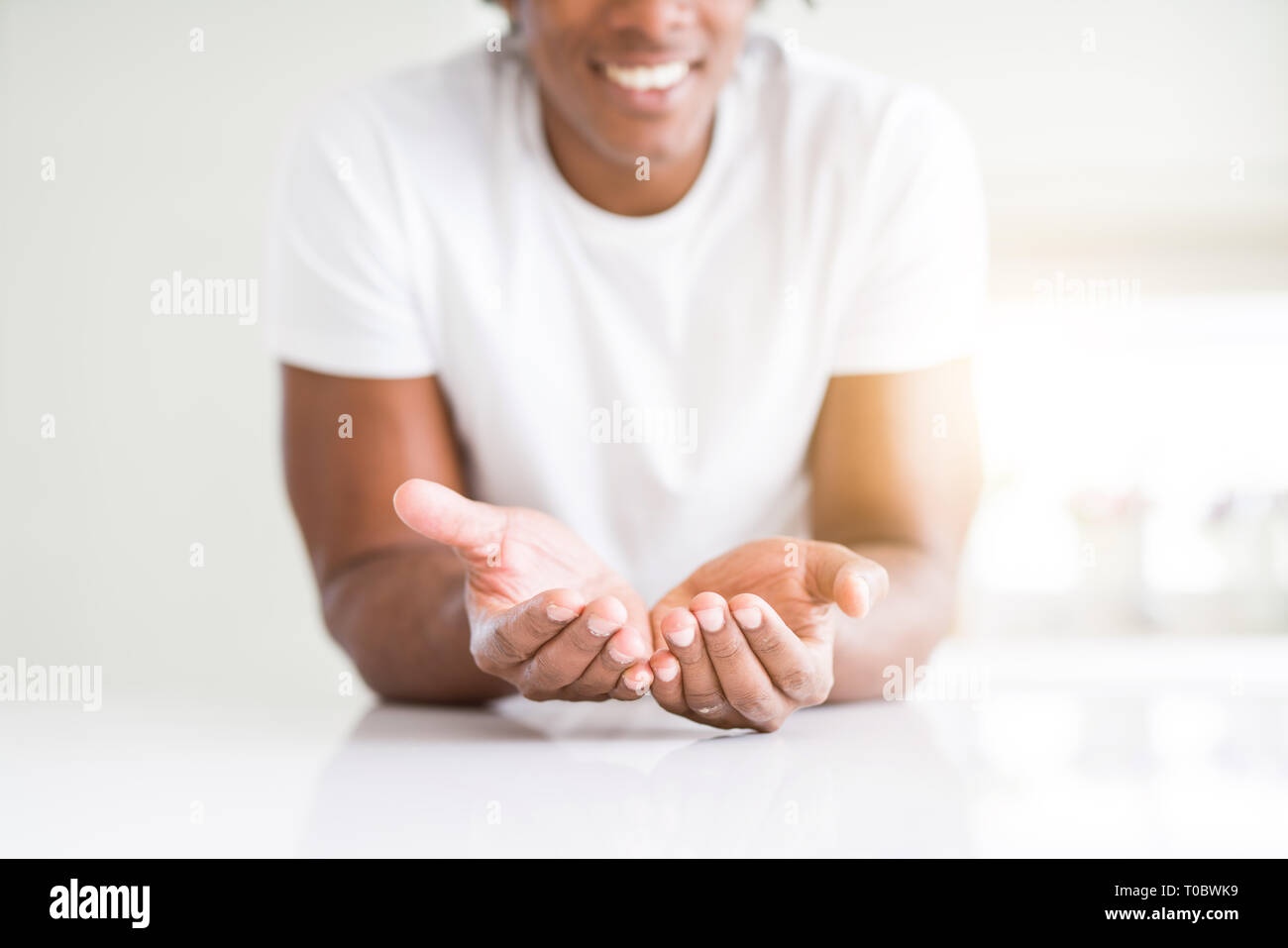Close up of african american man hands Stock Photo - Alamy