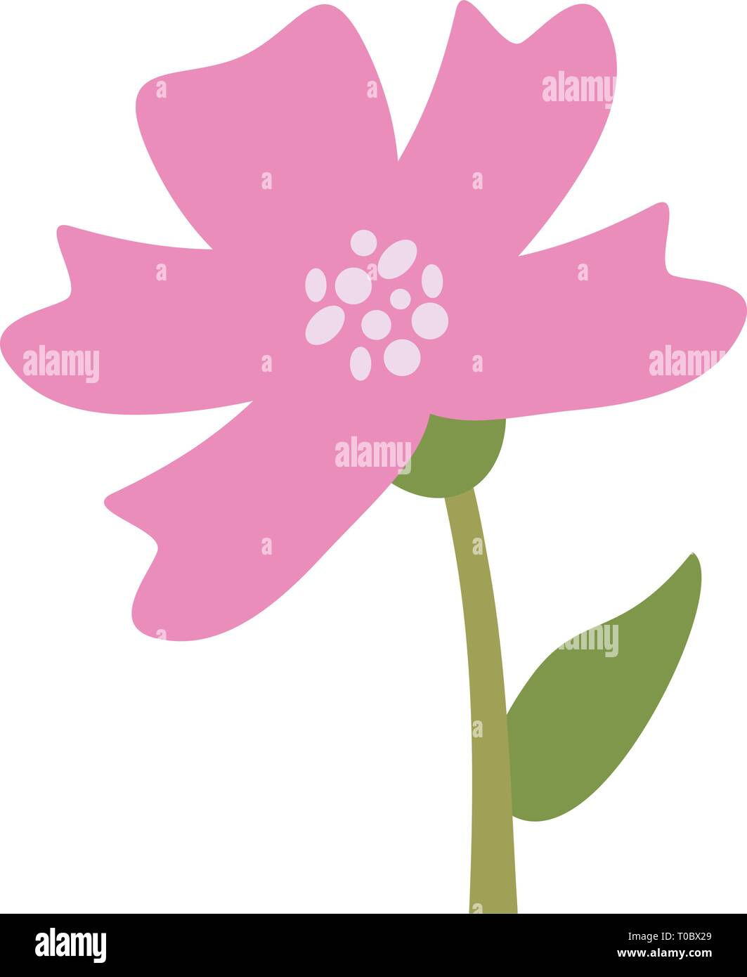 Beautiful flower cartoon isolated Stock Vector Image & Art - Alamy
