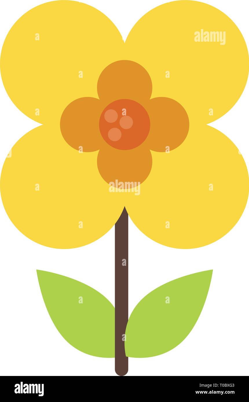 Beautiful flower cartoon isolated Stock Vector Image & Art - Alamy