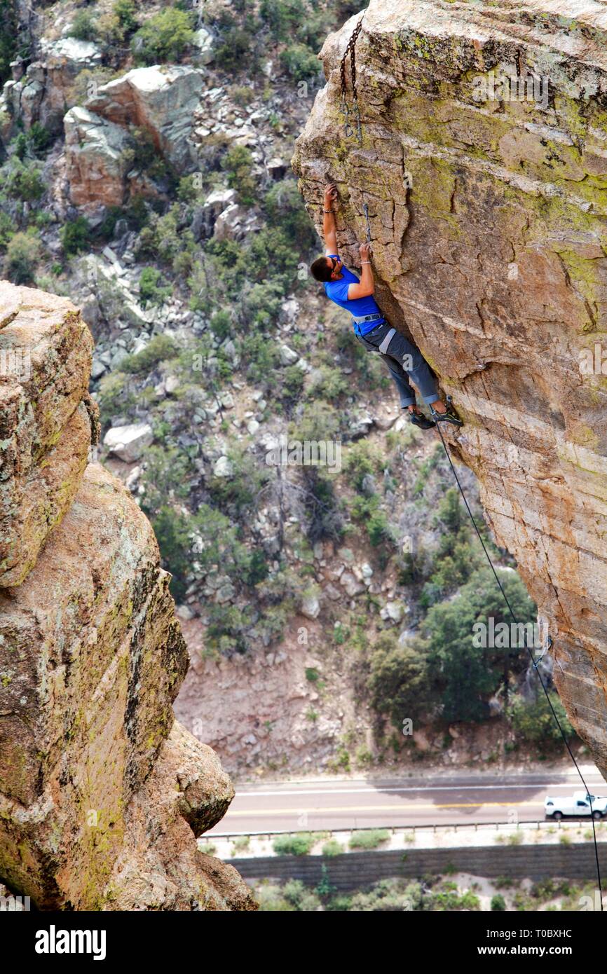 Rock Climbing on Steve's Arete Stock Photo - Alamy