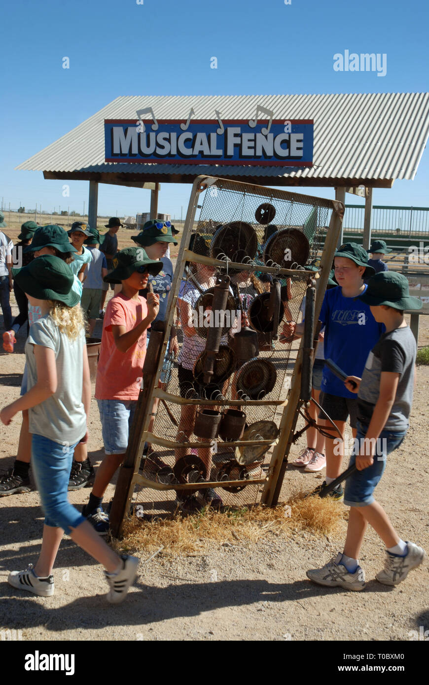 Musical Fence, Winton, Queensland, Australia Stock Photo - Alamy