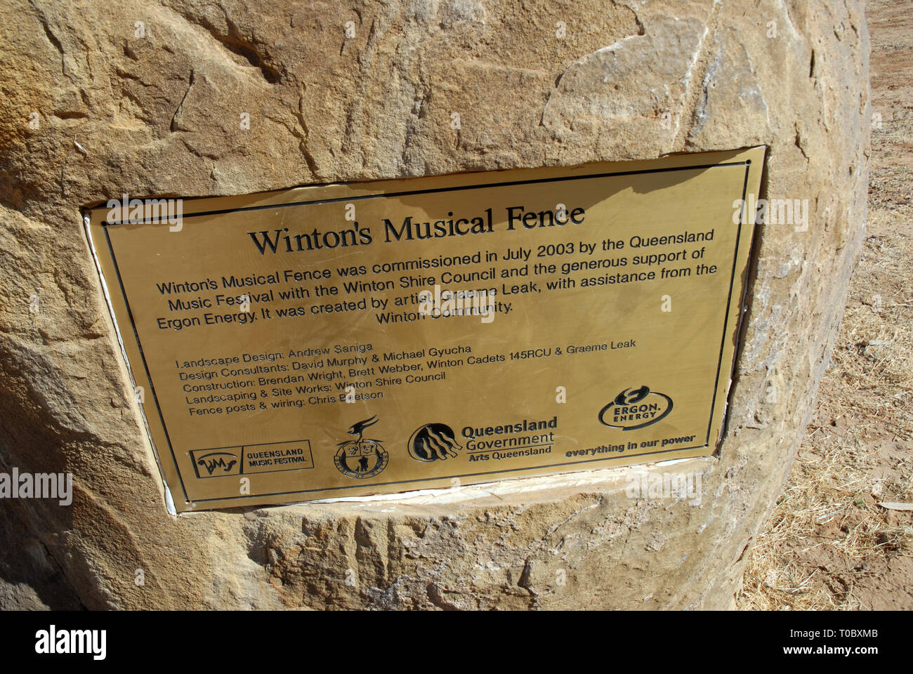 Musical Fence, Winton, Queensland, Australia Stock Photo - Alamy
