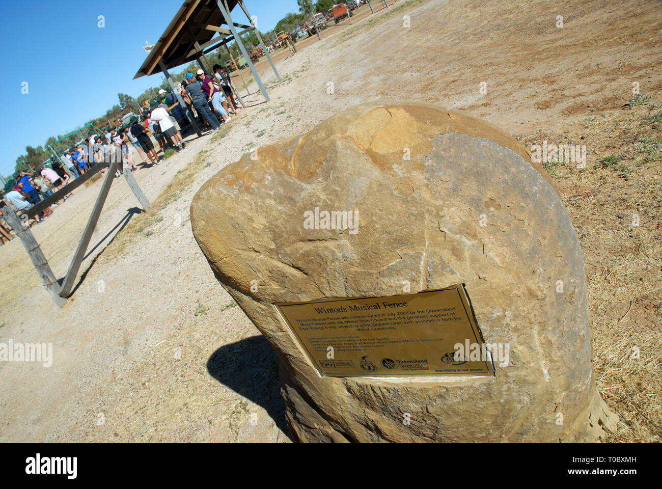 Musical Fence, Winton, Queensland, Australia Stock Photo - Alamy