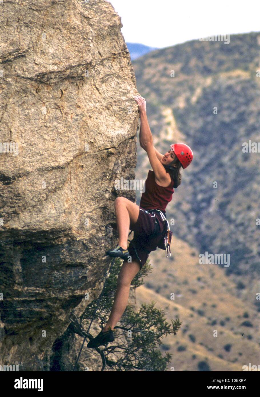 Female rock climber Stock Photo - Alamy