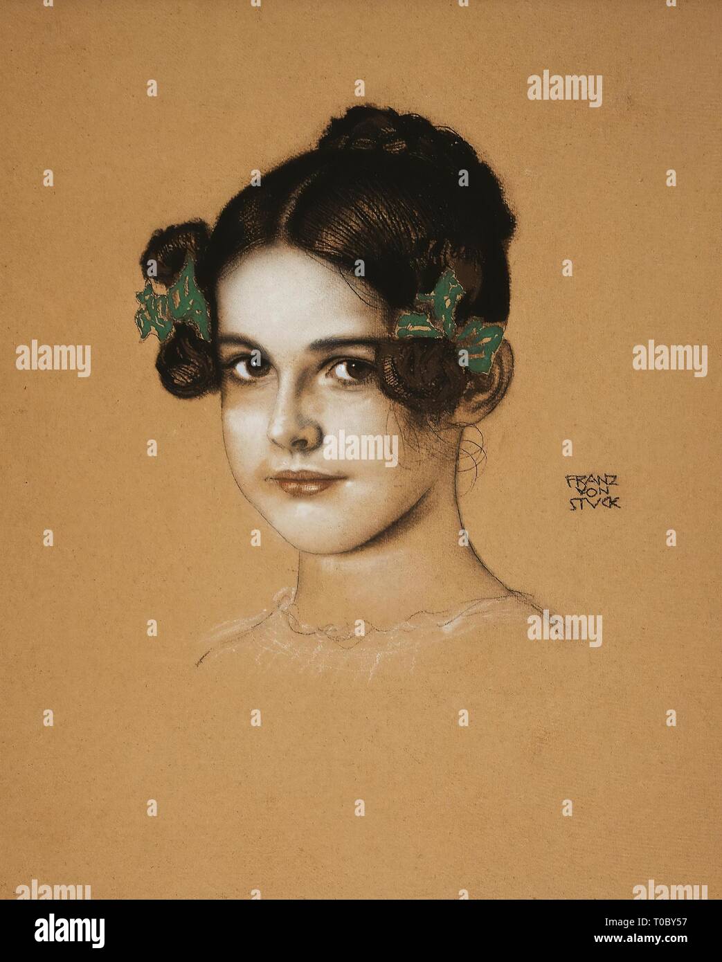 'Portrait of Marie Stuck'. Germany, 1913. Dimensions: 55x41 cm. Museum ...