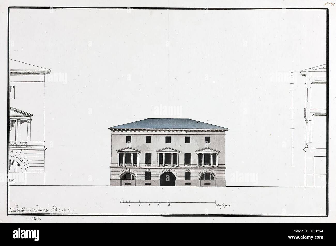 'Residental House D: Three-Storyed Building on a Basemant. Design for 5 ...