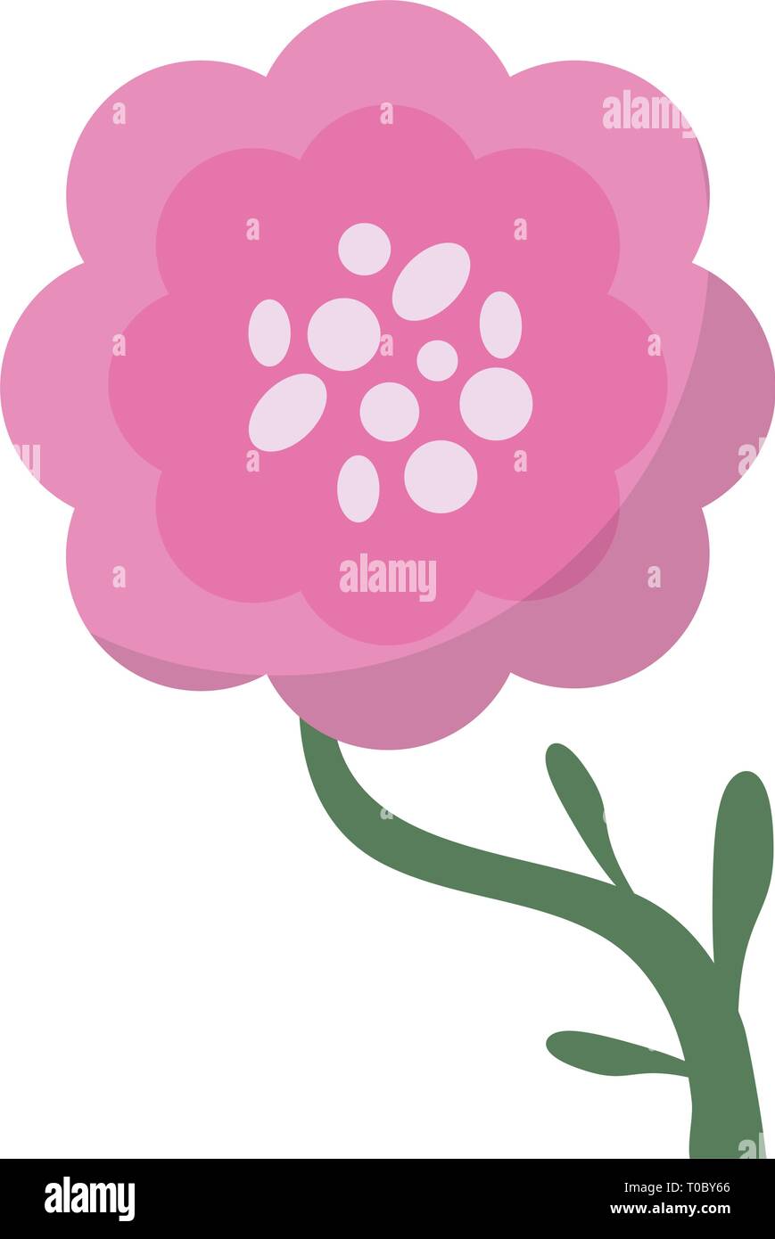 Beautiful flower cartoon isolated Stock Vector Image & Art - Alamy