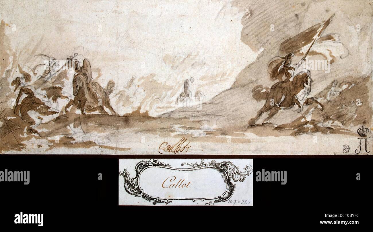 'Battle of Cavalrymen'. France, Circa 1618. Dimensions: 10,7x25,6 cm ...