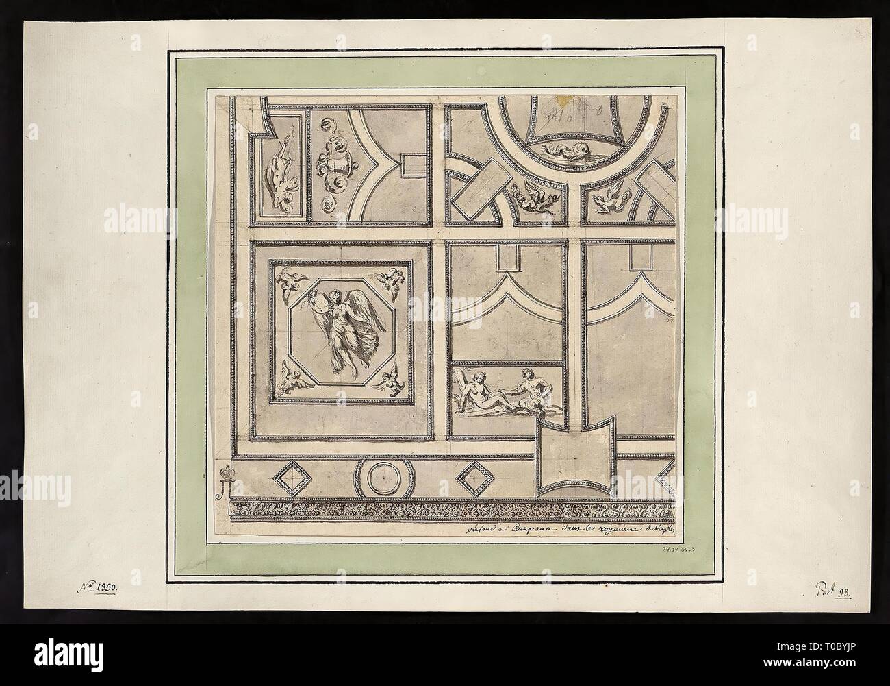 'Fragment of a Plafond at Campagna near Naples'. France. Dimensions: 24 ...