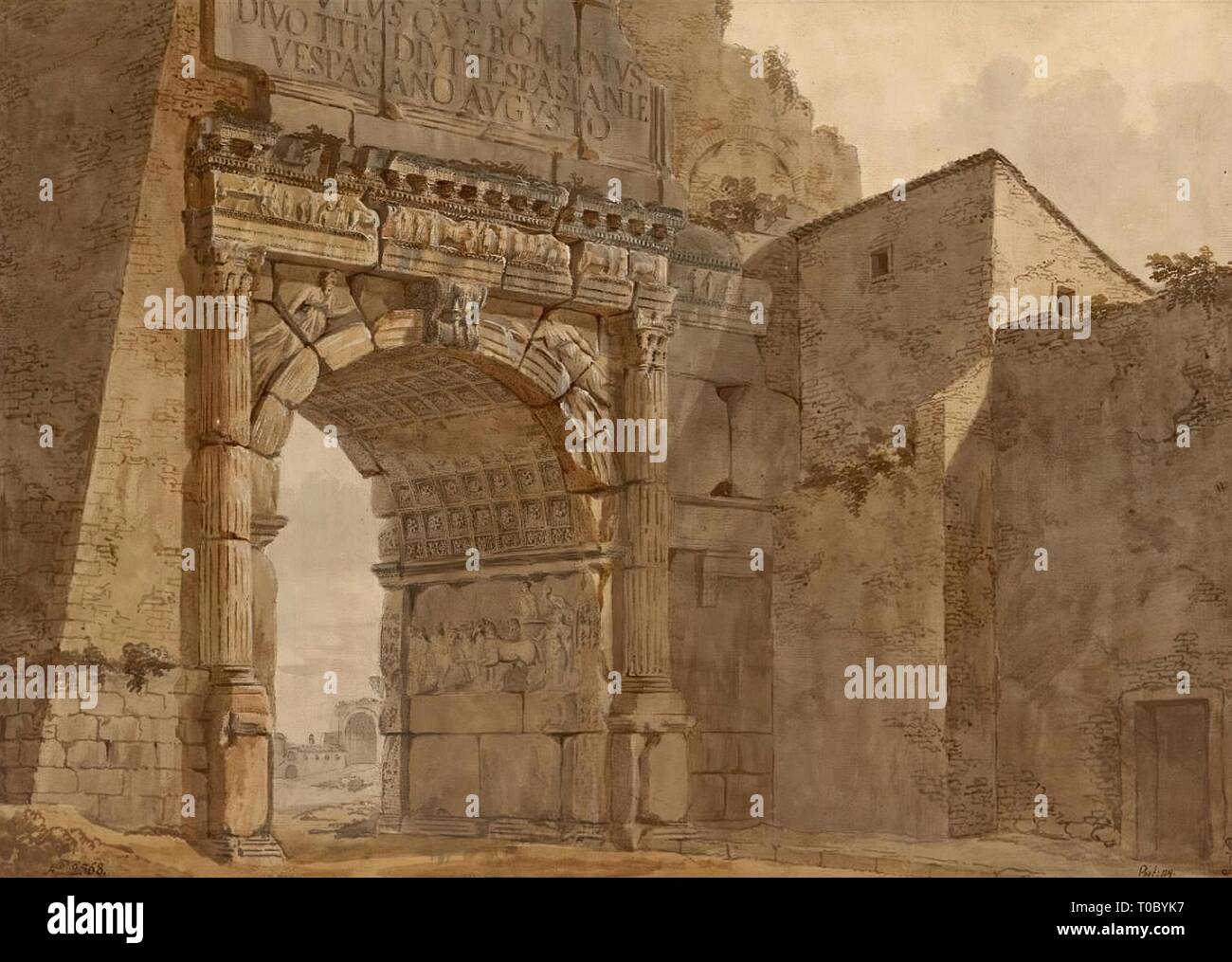 'Arch of Titus in Rome'. France, Between 1750 and 1755. Dimensions: 42 ...