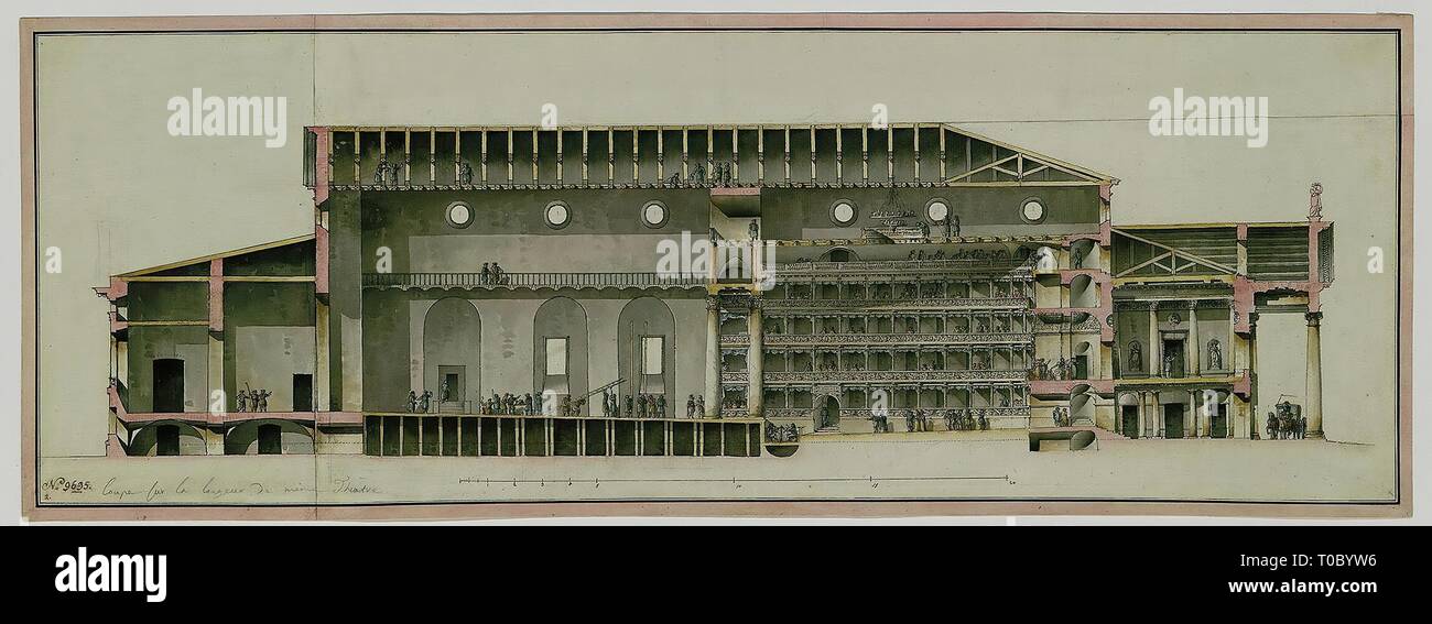 'Bolshoi Theatre. Cross Section of the Theatre'. Italy. Dimensions: 29 ...