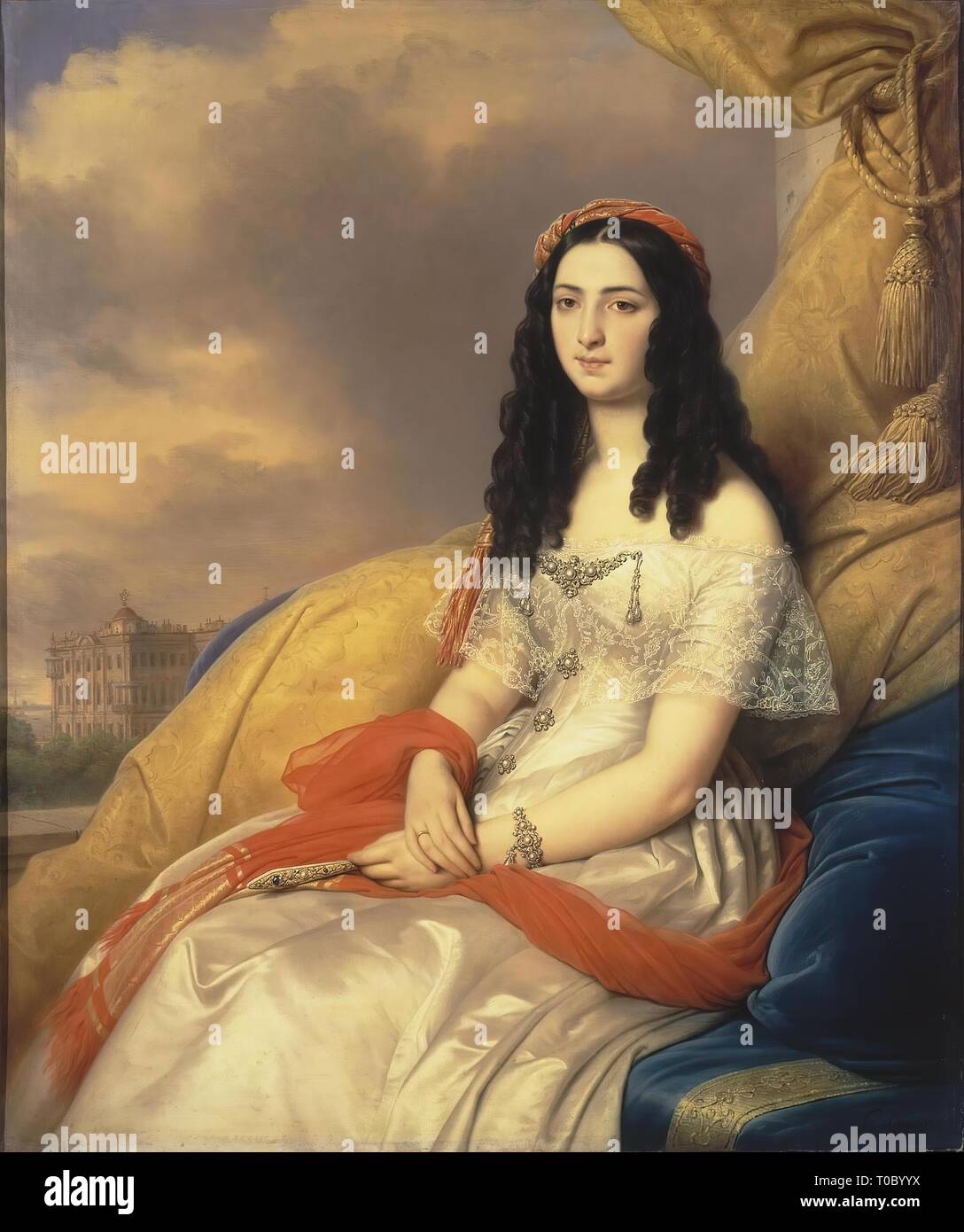 'Portrait of Countess d'Ash'. France, 1844. Dimensions: 116x98 cm ...