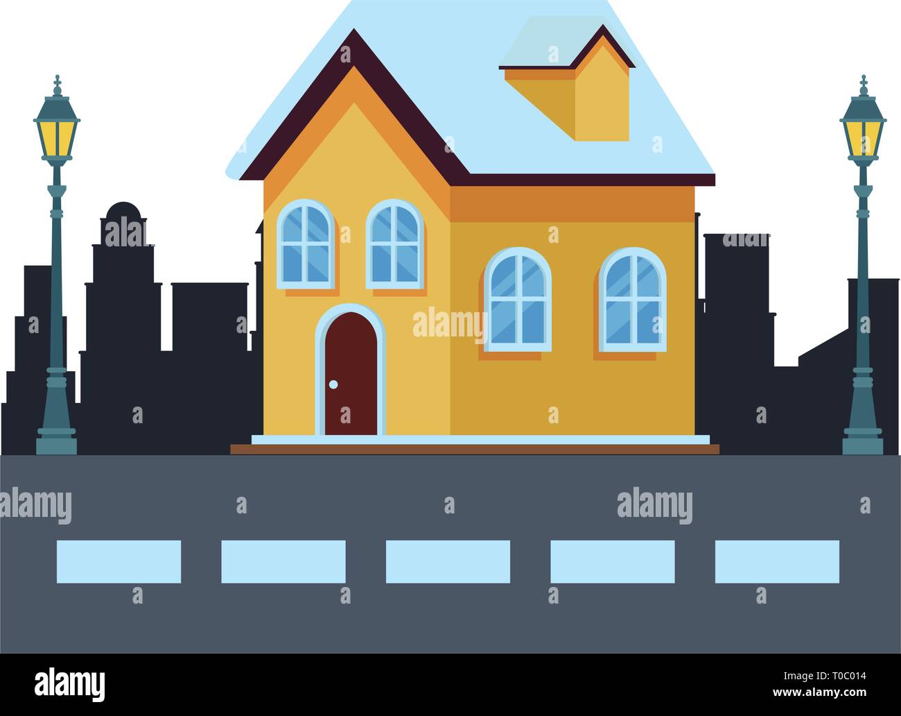 house icon in cityscape Stock Vector Image & Art - Alamy