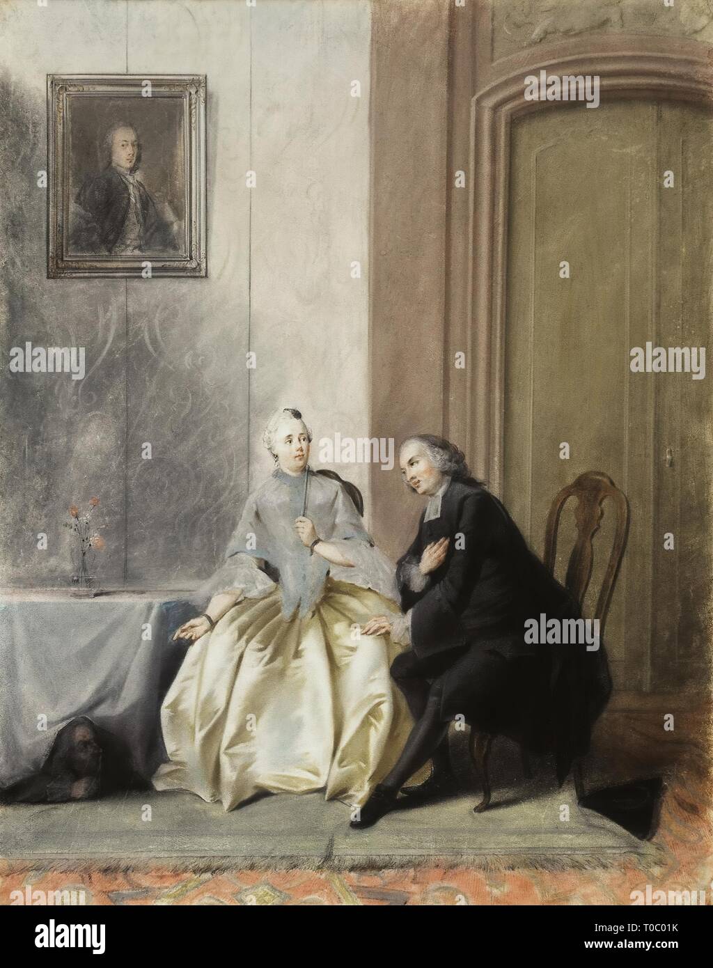 'Scene from Moliere Comedy 'Tartuffe''. Holland, Circa 1795. Dimensions ...