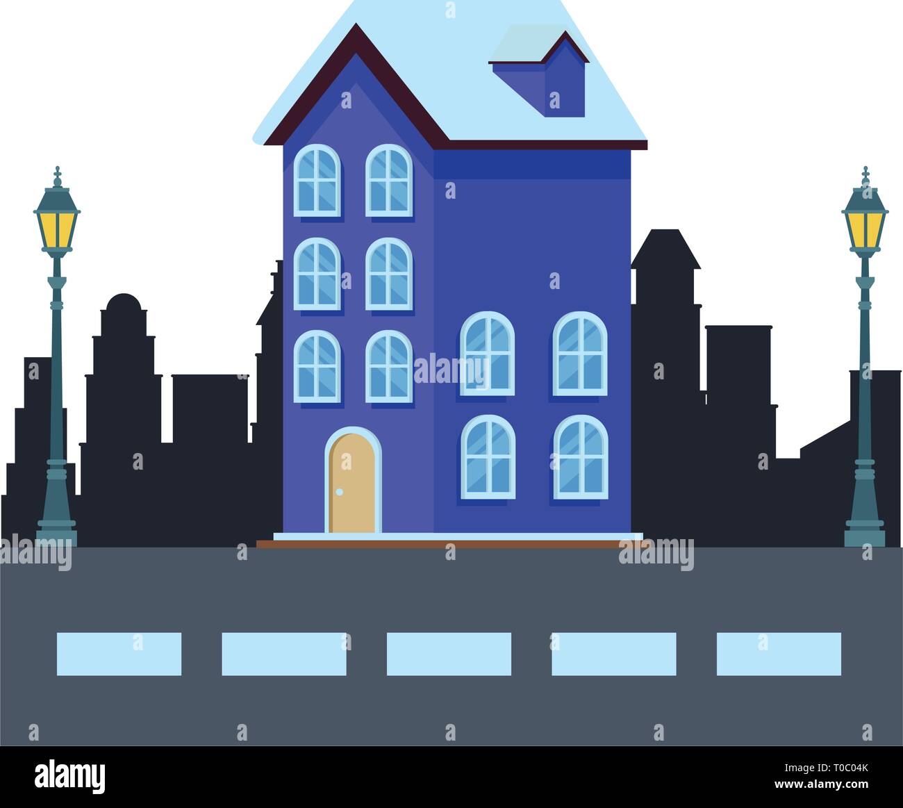 house icon in cityscape Stock Vector Image & Art - Alamy