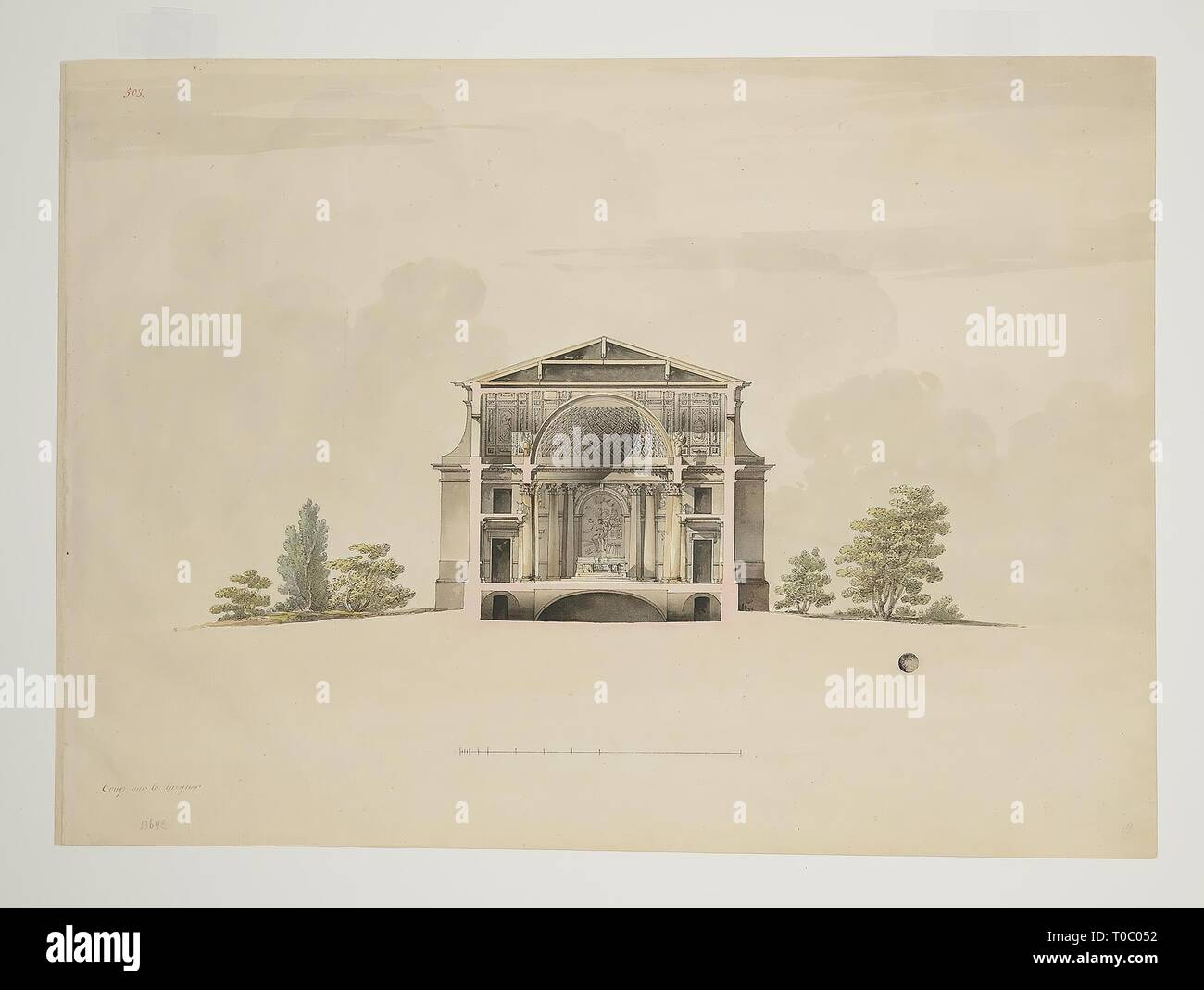 'Cross-section of the Maltese Chapel. View of the Altar'. Italy, Circa ...