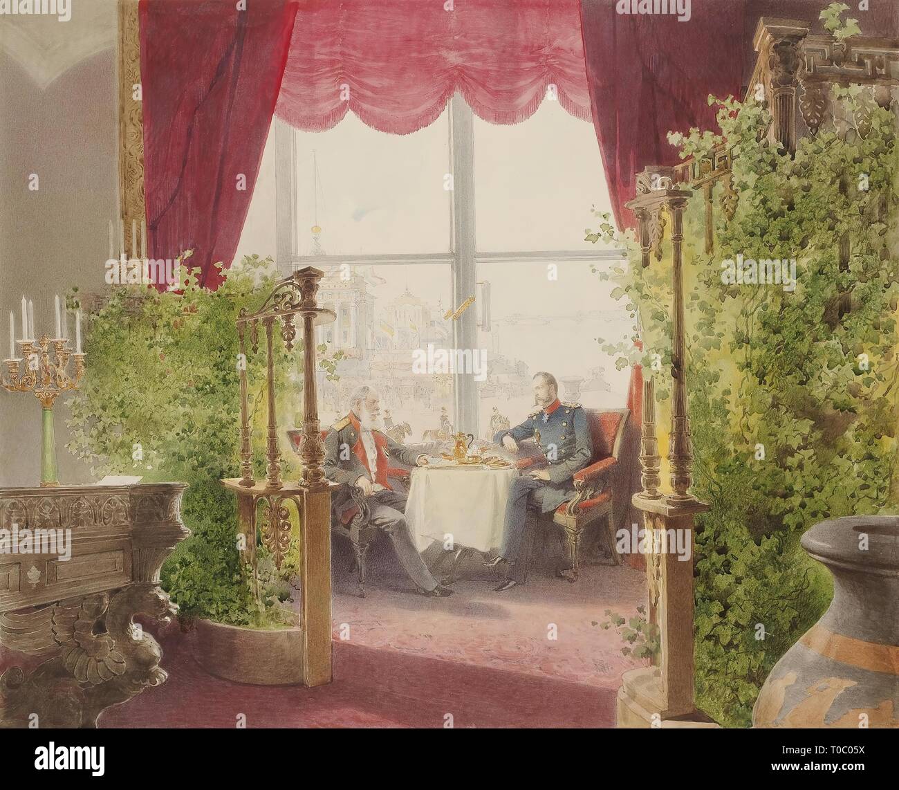 '"Breakfast of Emperors Alexander II and Wilhelm I in the Winter Palace ...