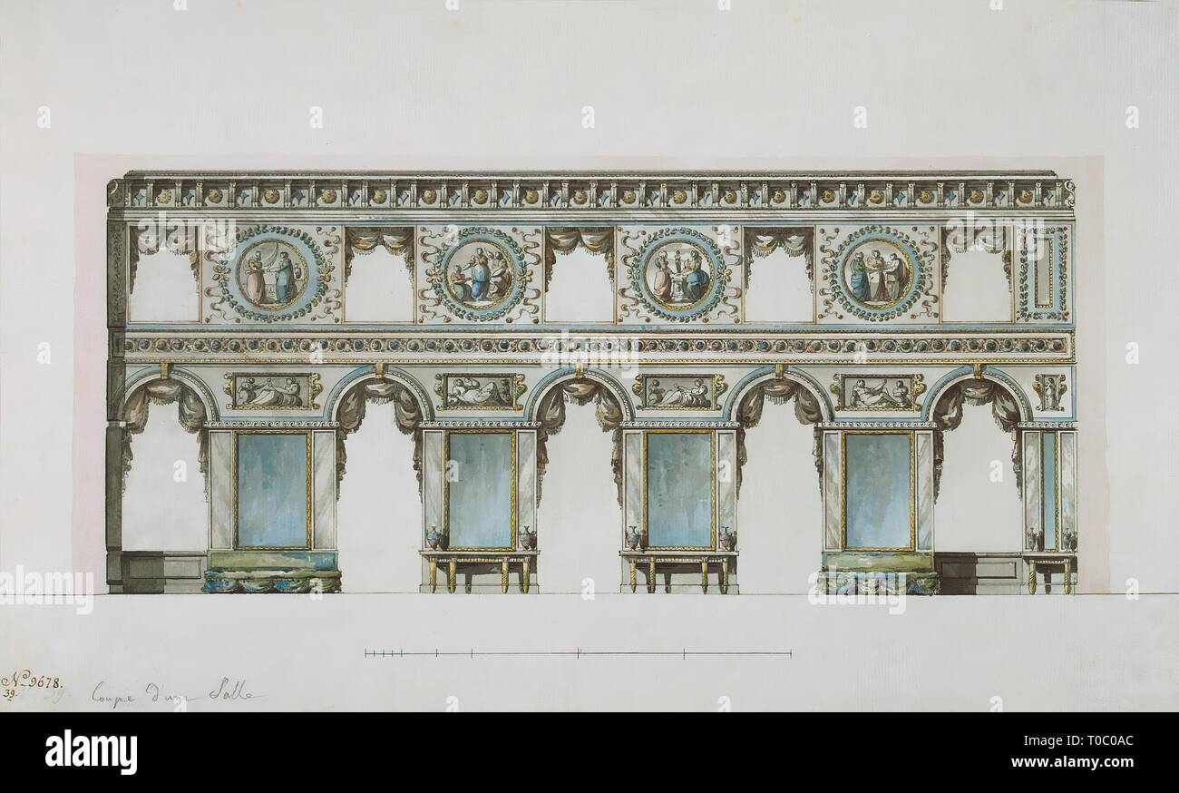 'Small Hermitage. Design of the Large Hall in the North Pavilion. Slit ...