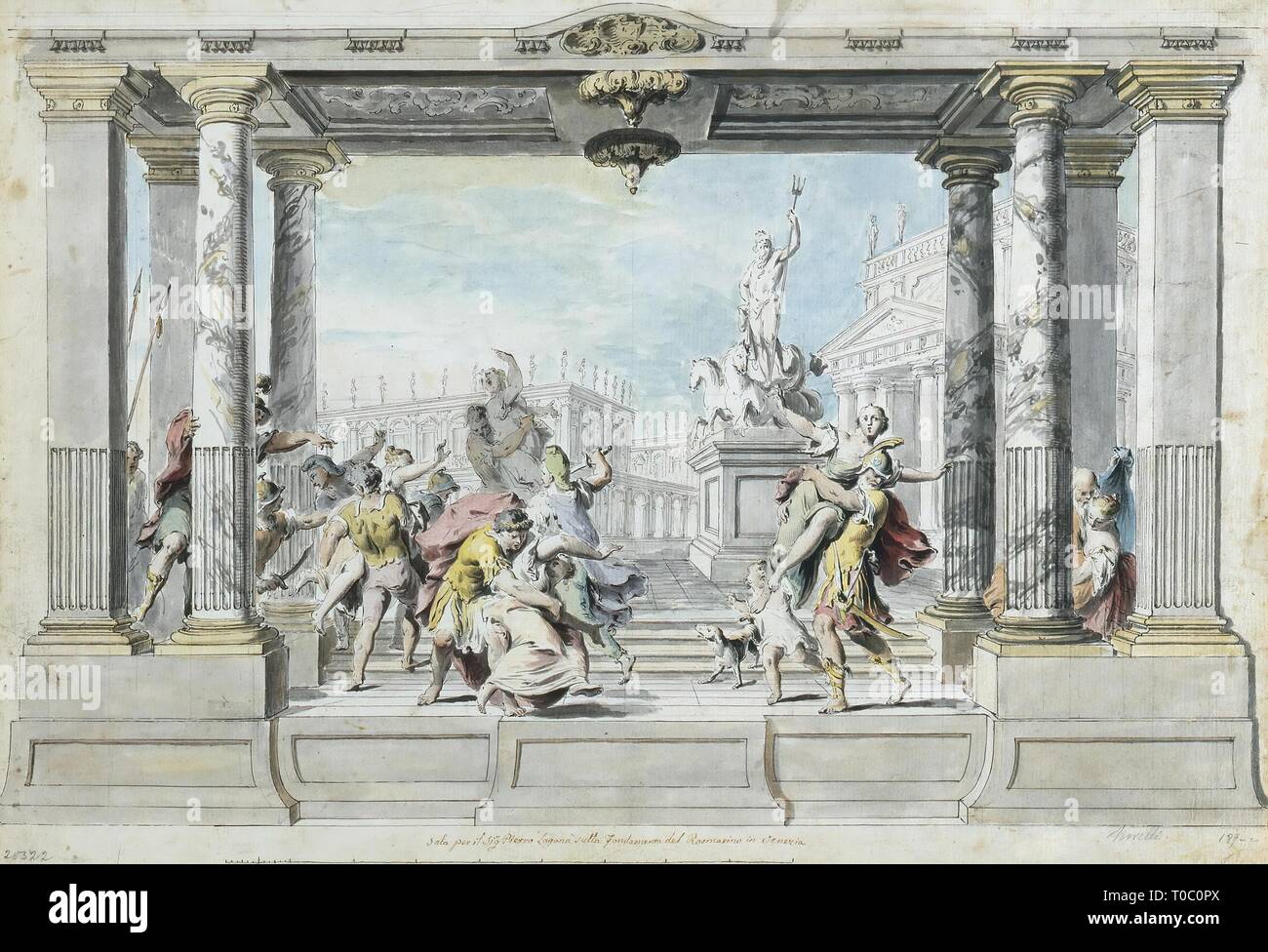 'Rape of the Sabine Women'. Italy, Late 1780s. Dimensions: 35x52,3 cm ...