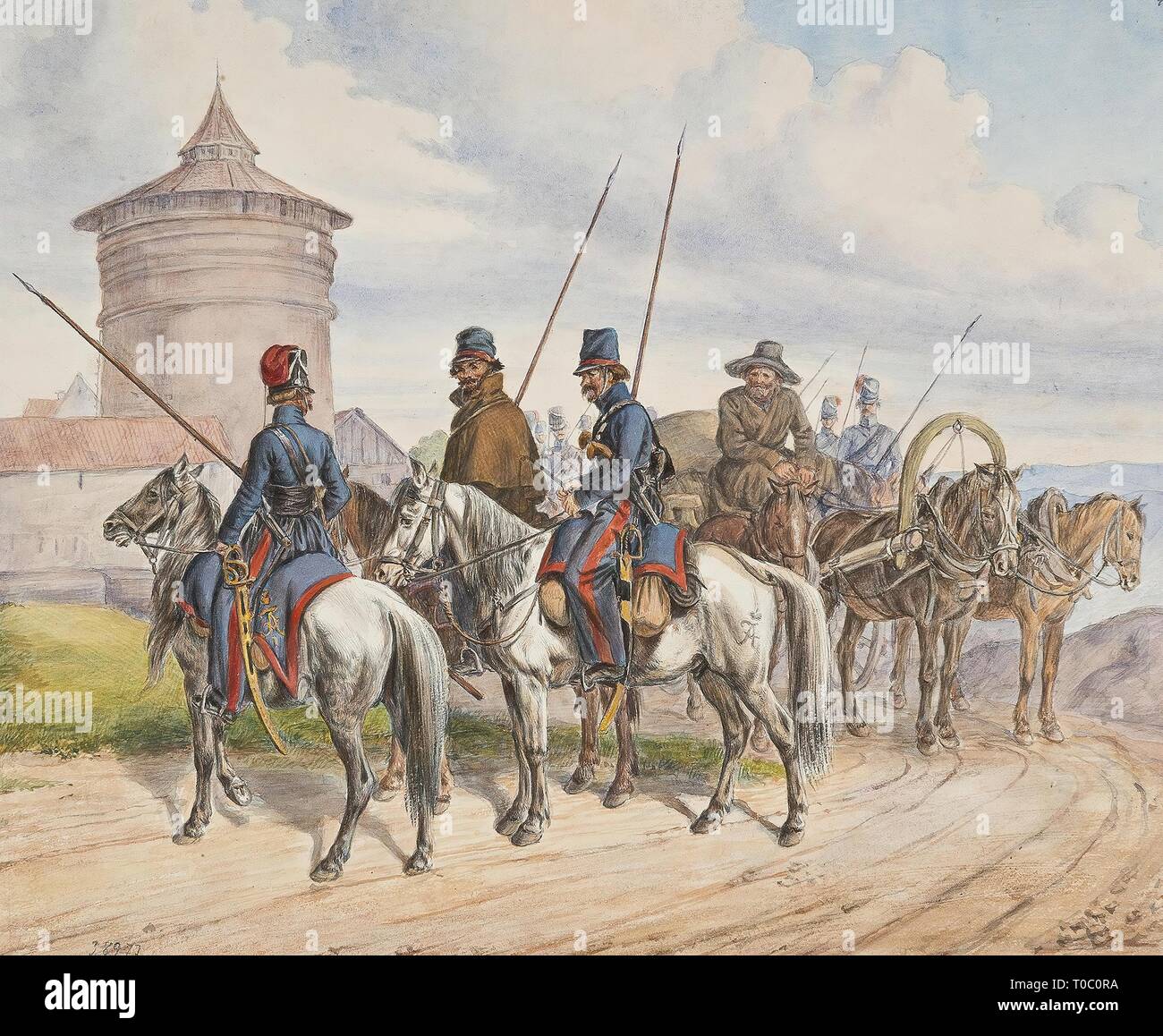 'Don Cossacks'. Circa 1815. Dimensions: 23,8x28,5 cm. Museum: State ...