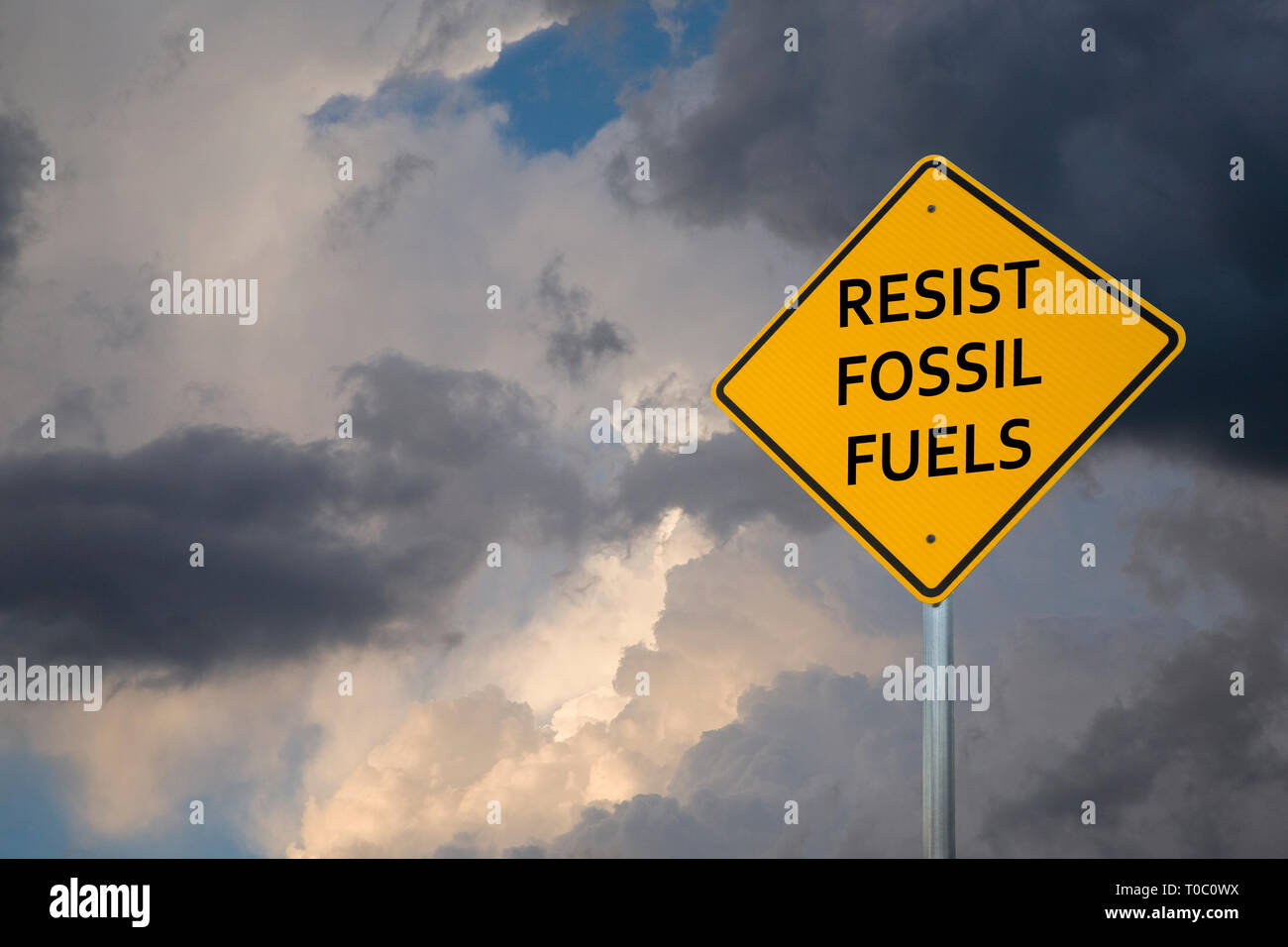 Environmental Sign Posts Stock Photo - Alamy