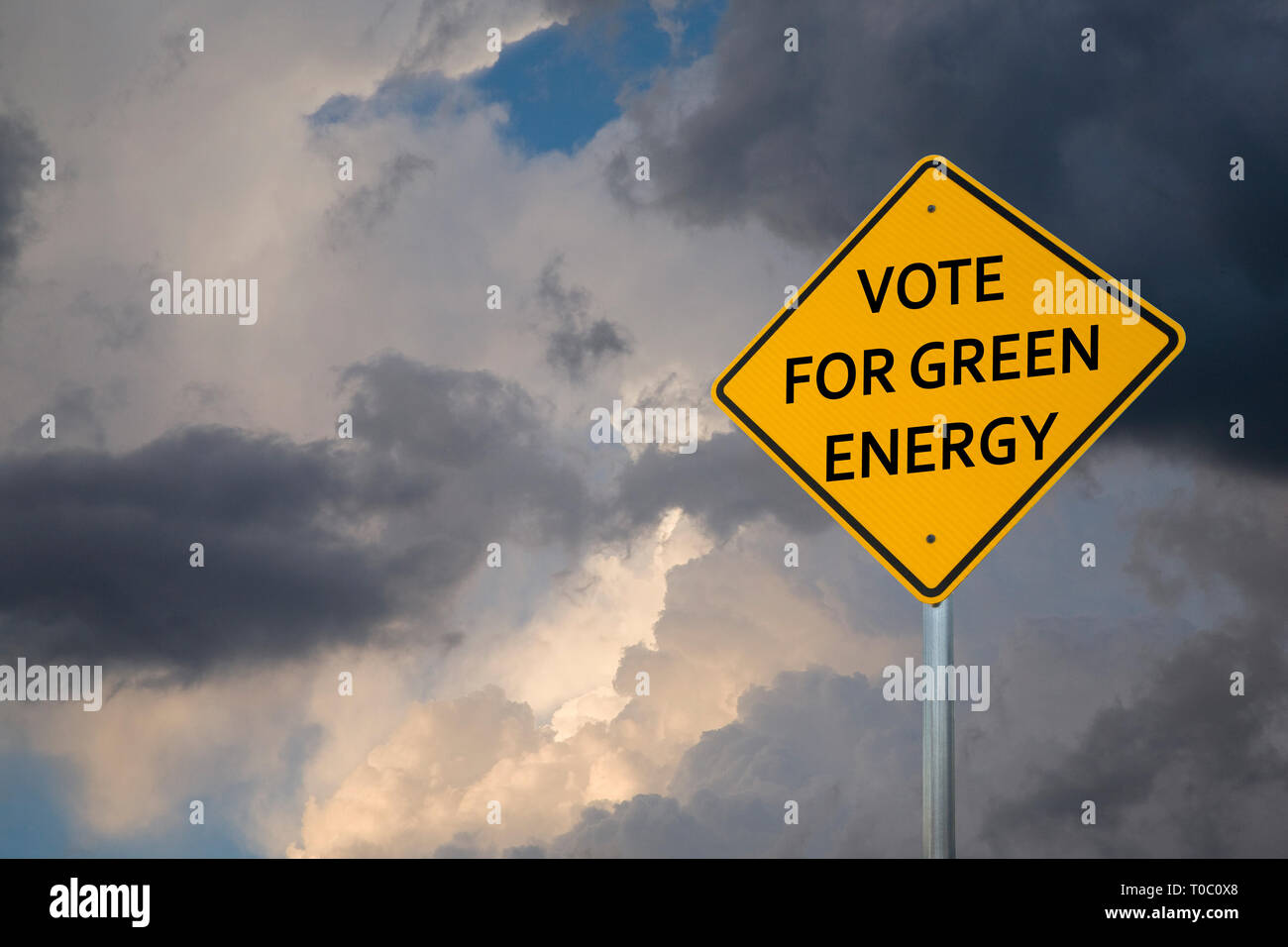 Environmental Sign Posts Stock Photo - Alamy