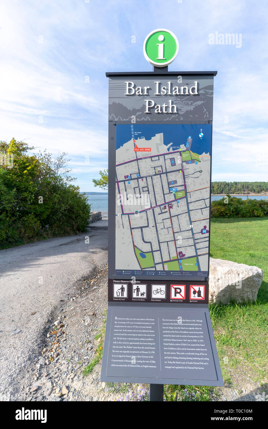 Bar harbor map hi-res stock photography and images - Alamy