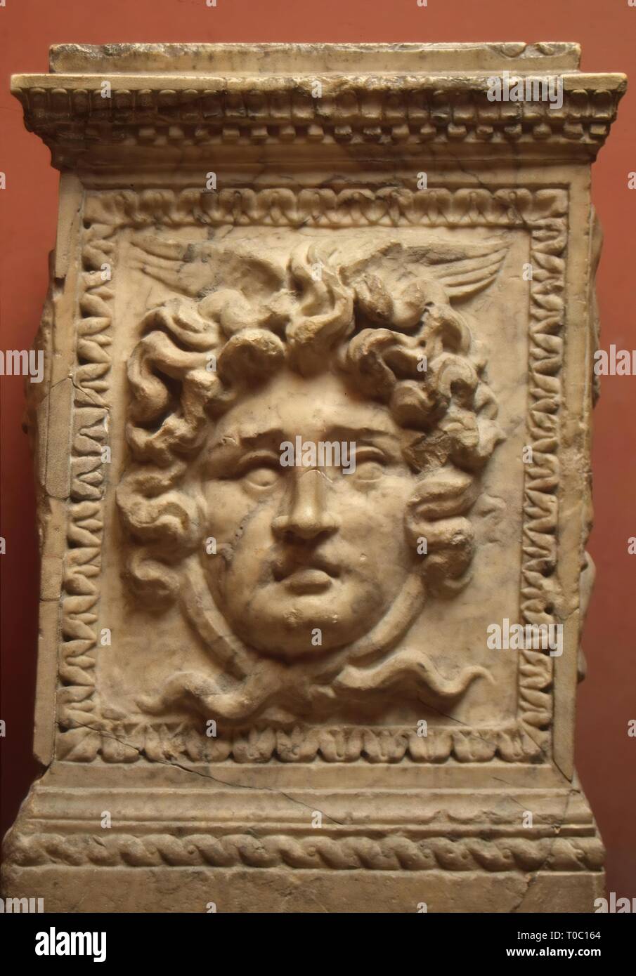 'Altar: Medusa's Mask, Sculls of Sacrificial Bulls, and Garlands ...